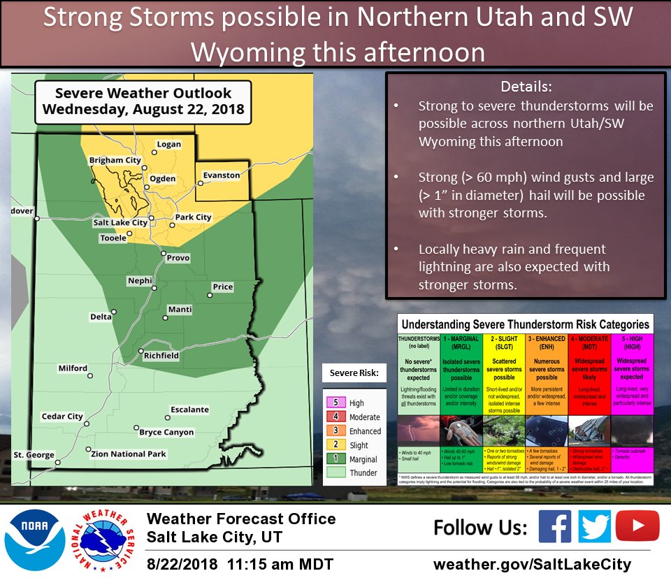 Severe storm warning issued for northern Utah; flood warnings continue ...