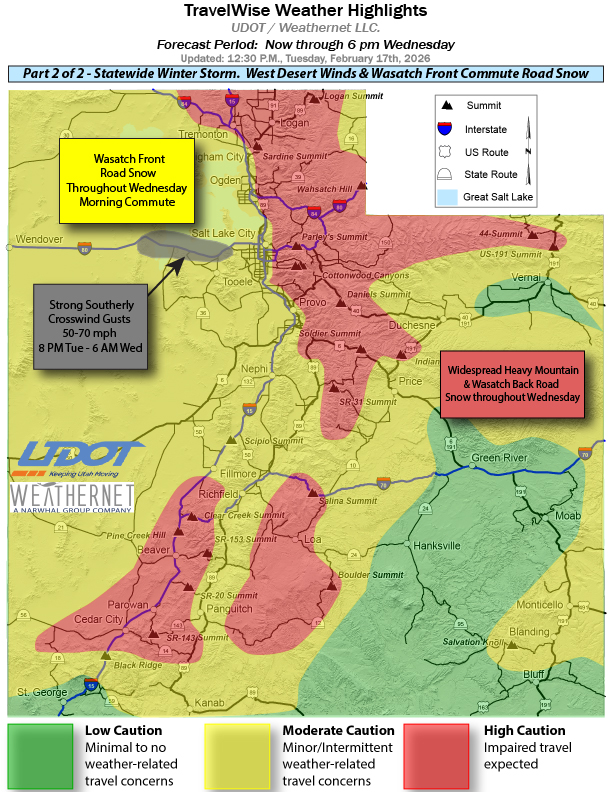 Winter weather returns; snow, gusting winds bear down on Utah ...