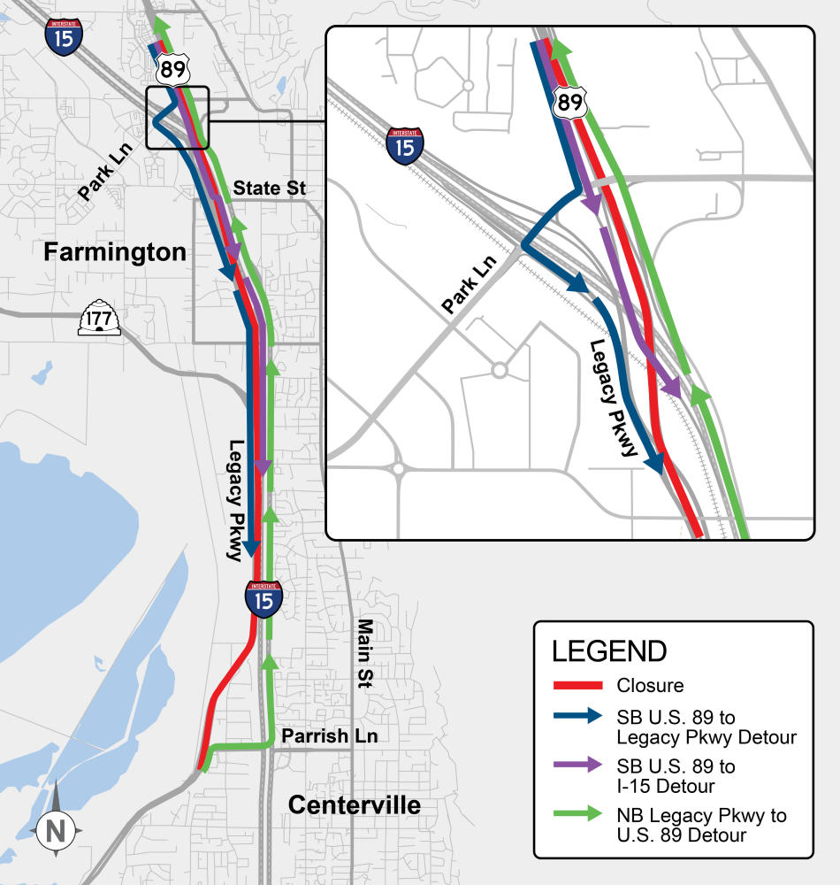 UDOT to reduce I-15 lanes overnight in Davis County through Saturday ...